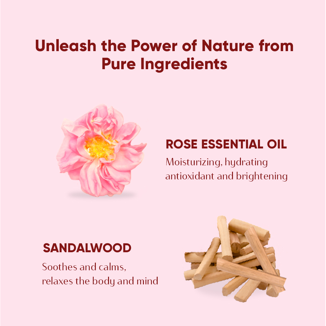 The Olive Tree Rose Sandalwood Body Wash(500ml) for Dry Itchy Rashes ...