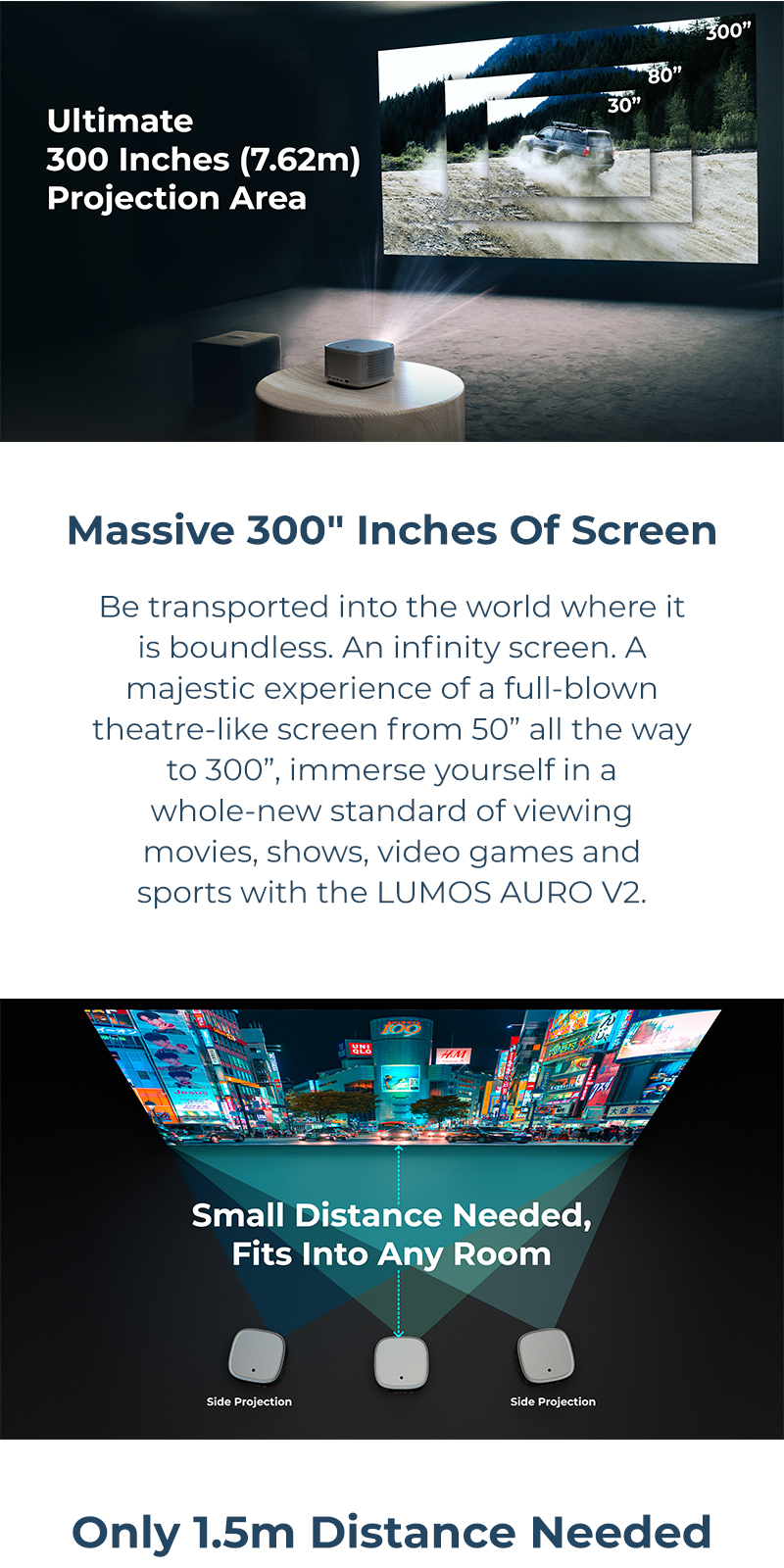 [Official Store] LUMOS AURO V2 Home Cinema Portable Projector | Shopee Singapore