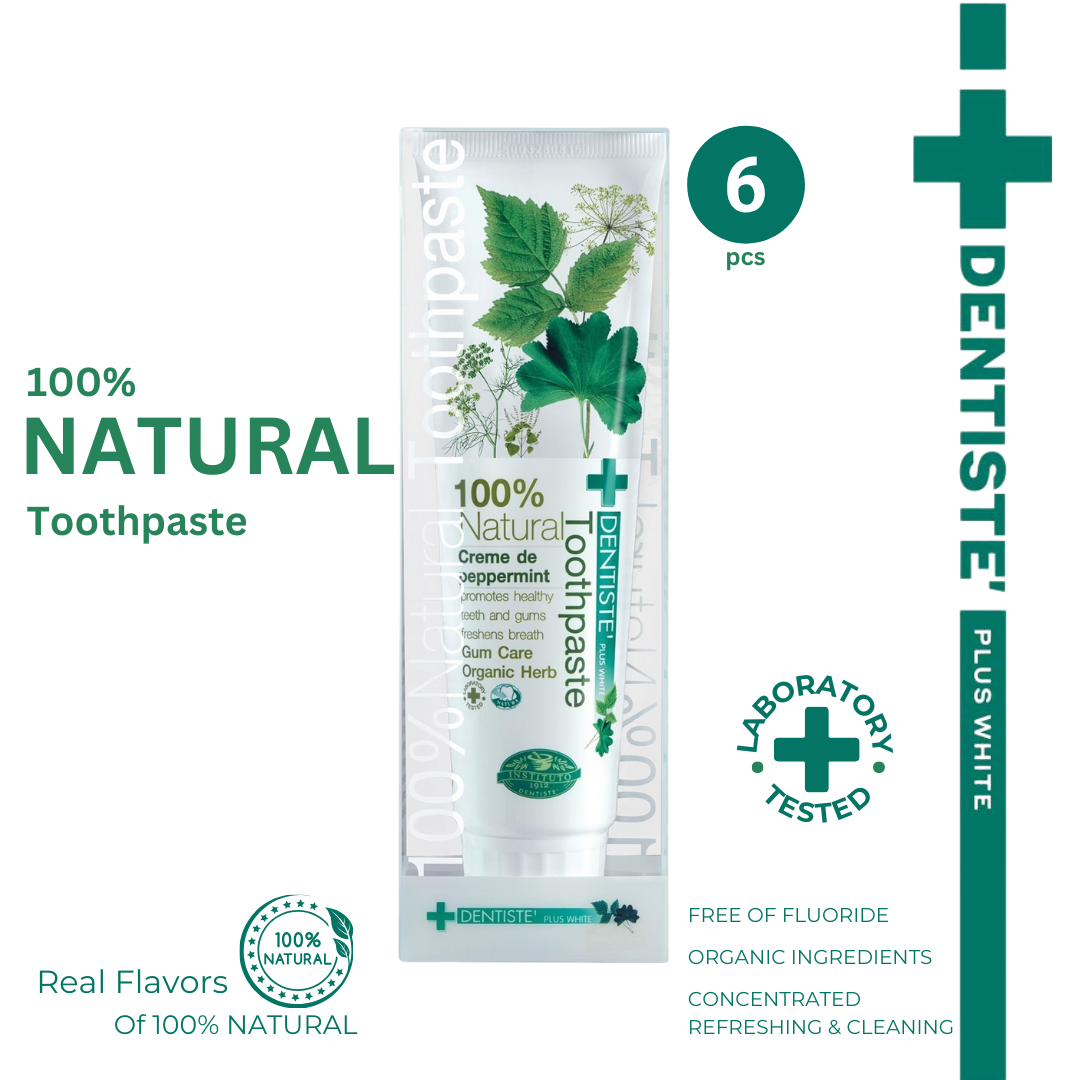 Dentiste Bundle of 6 100% Natural Toothpaste 100g + (Free 60g ...