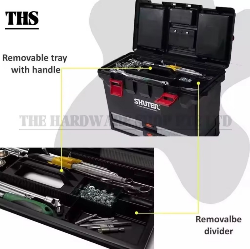 SHUTER TB-802 Toolbox DIY Hardware Heavy Duty Durable Plastic Organizer ...