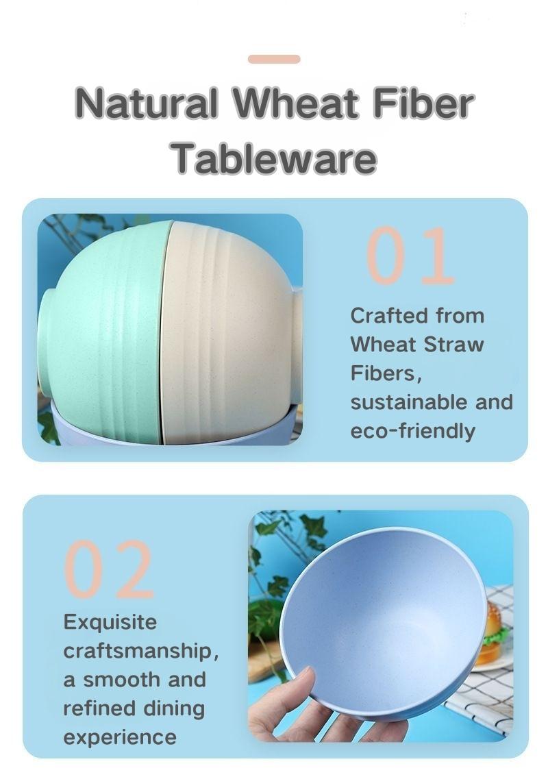 [SG Stock] Organic BPA Free Wheat Straw Fiber Lightweight Bowl ...