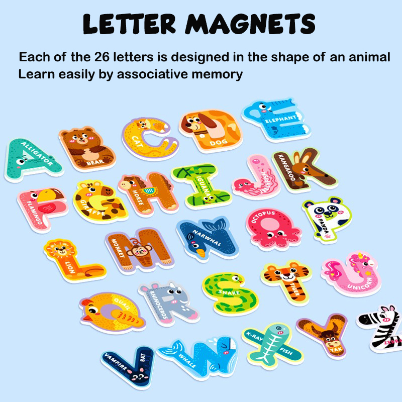 Kids Toys Learning Alphabet Magnets Letter Magnetic Fridge Magnet ...