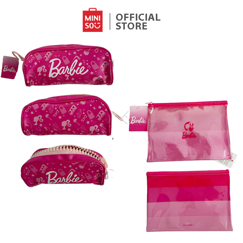 MINISO Barbie Collection Big Zipper Pink Stationery Pencil Case (3 ...