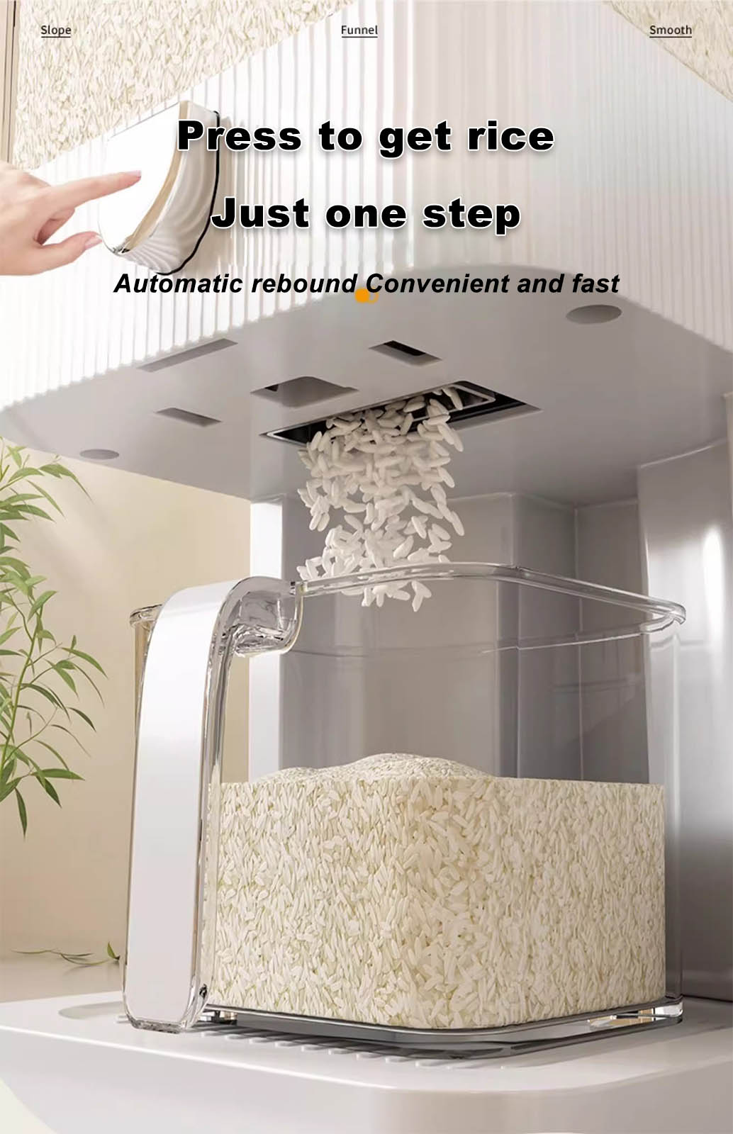 SG Stock LILI Rice Storage Box Grain Container Kitchen Cereal Rice ...