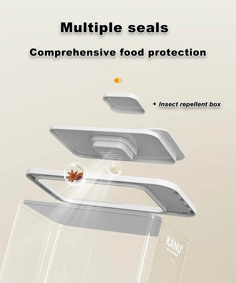 SG Stock LILI Rice Storage Box Grain Container Kitchen Cereal Rice ...