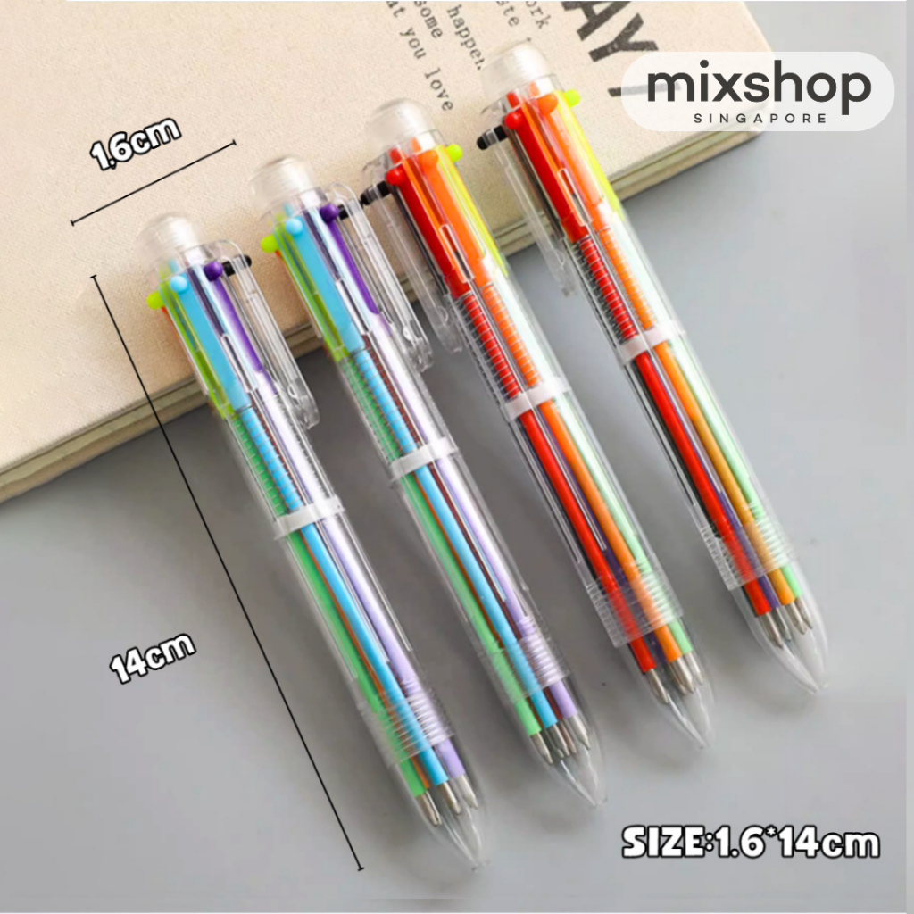 mixshop 6-in-1 Multicolour Ballpen, Office School Supplies, Students ...