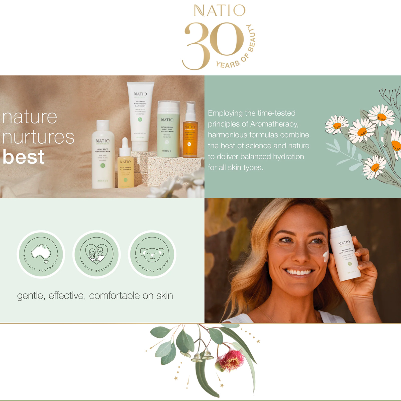 Natio Rosewater and Chamomile Gentle Skin Toner 250ml | Shopee Singapore