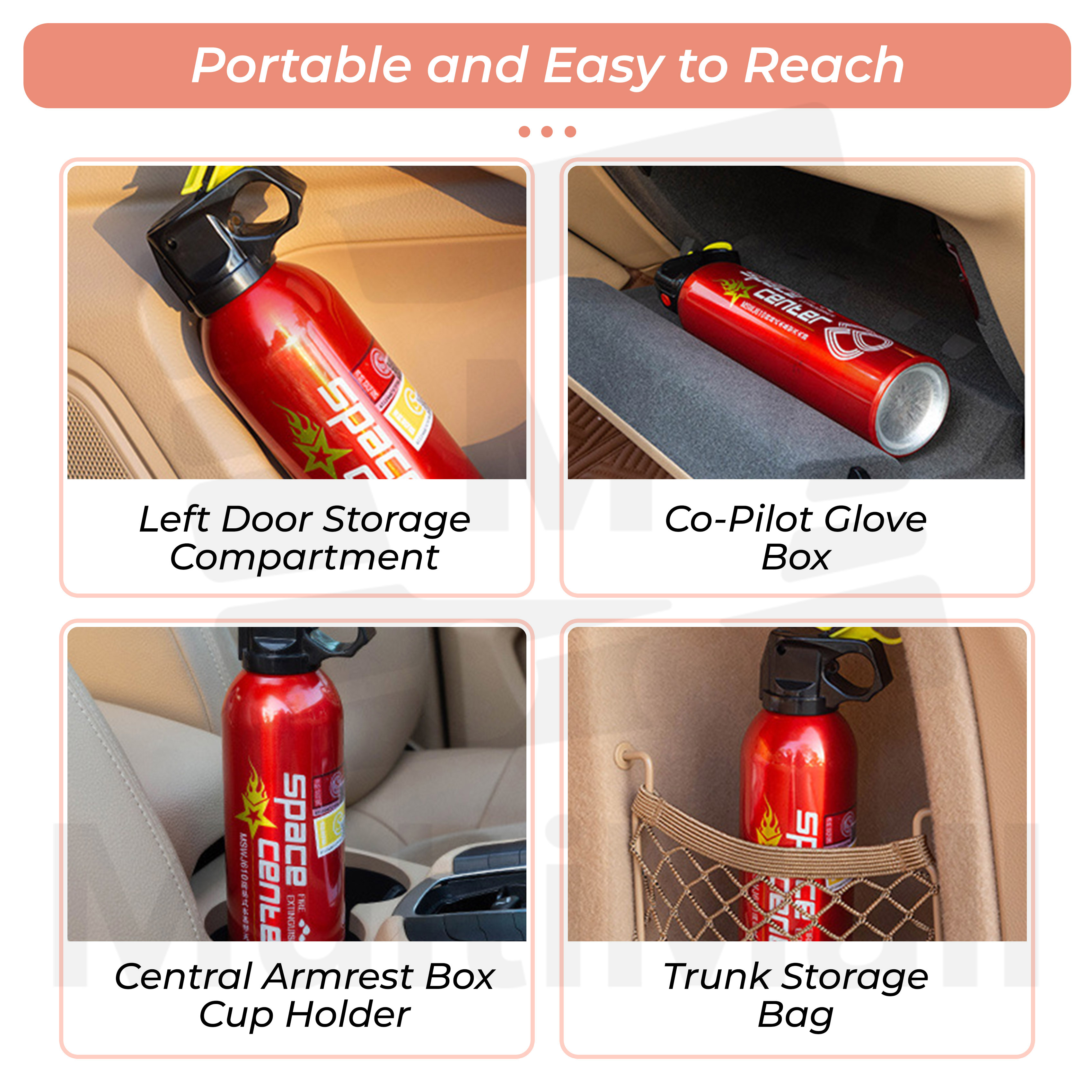 Portable Extinguisher Mini Home Car Extinguisher Emergency Fire ...