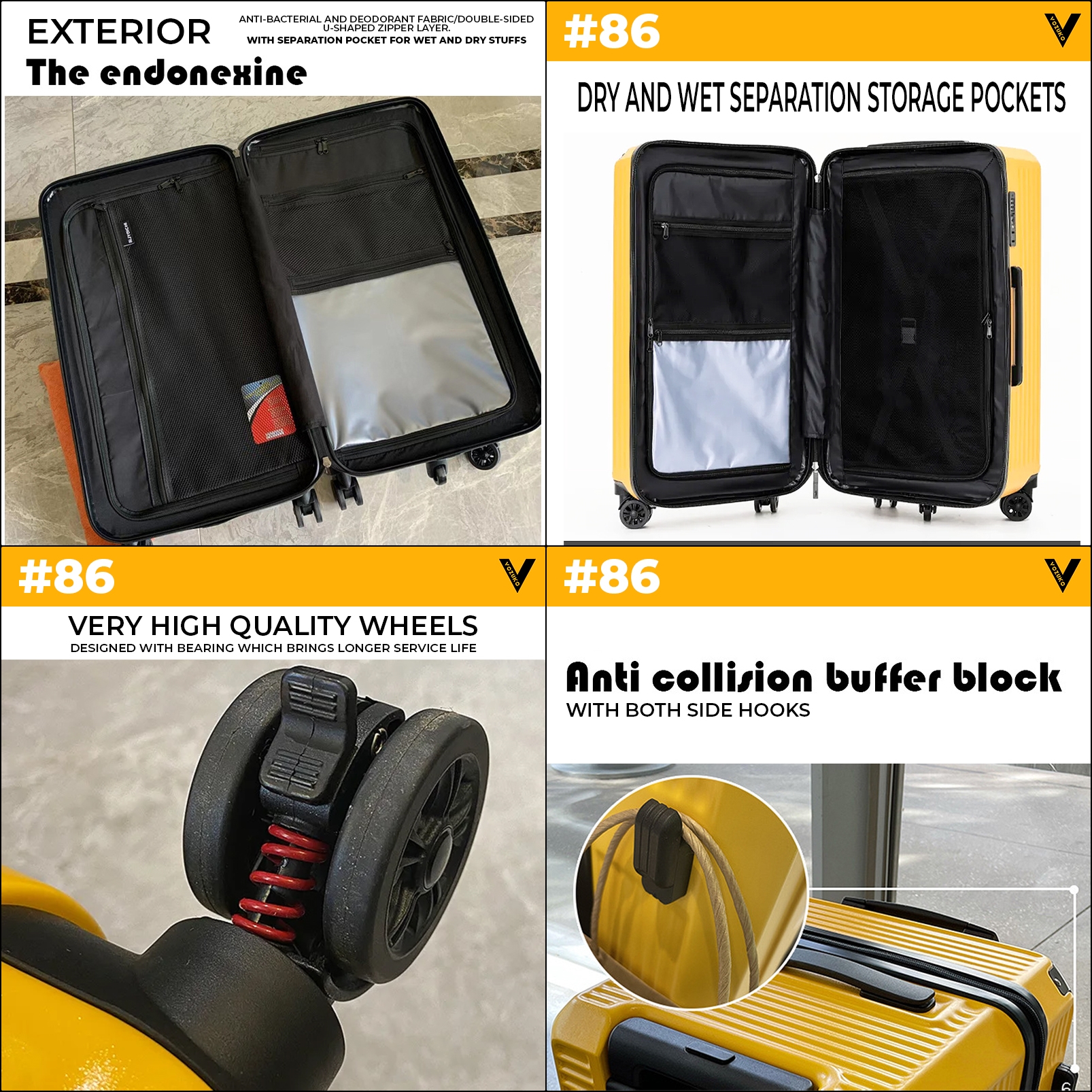 [SG SELLER] LARGE CAPACITY TSA LUGGAGE TRUCK ALUMINUM FRAME ANTI ...