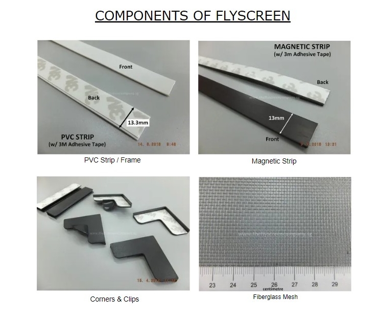 DIY Magnetic Flyscreen Kit / SG Seller Ready Stock / Black or Grey Mesh ...