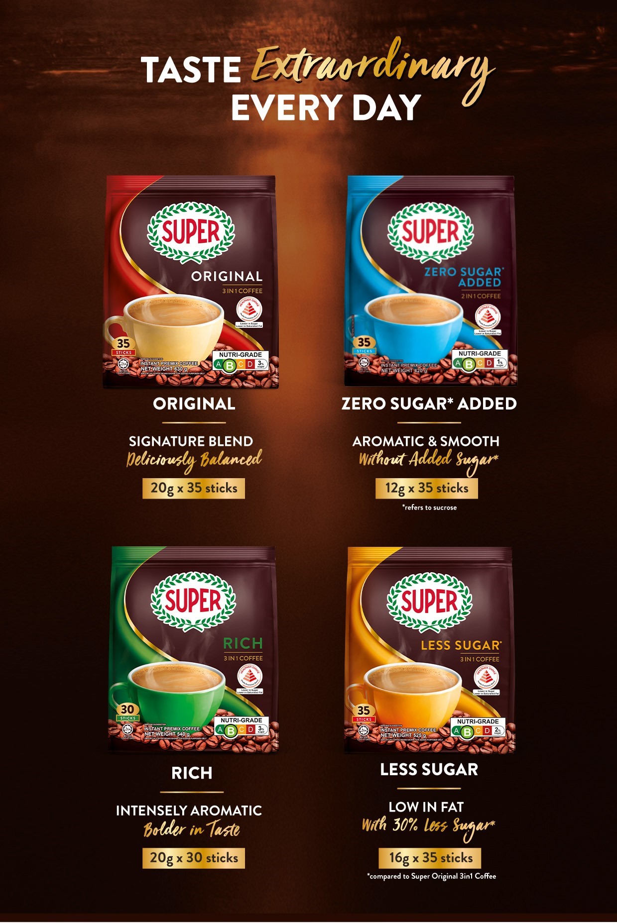 SUPER Less Sugar Instant 3in1 Milk Tea, 25 sticks (Expiry: April 2027 ...