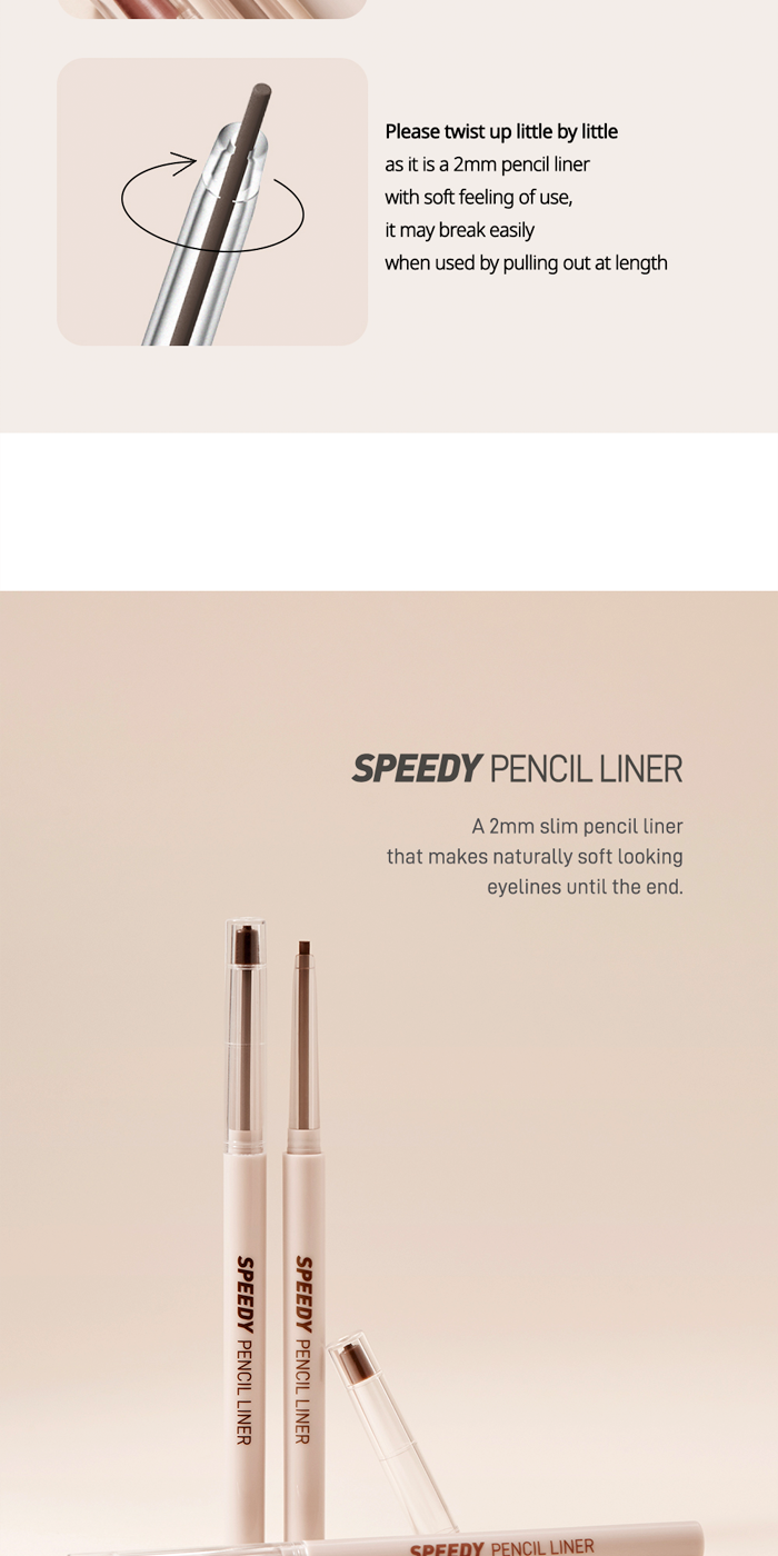 [PERIPERA] Speedy Pencil Eyeliner 0.14g (5Colors) | Shopee Singapore