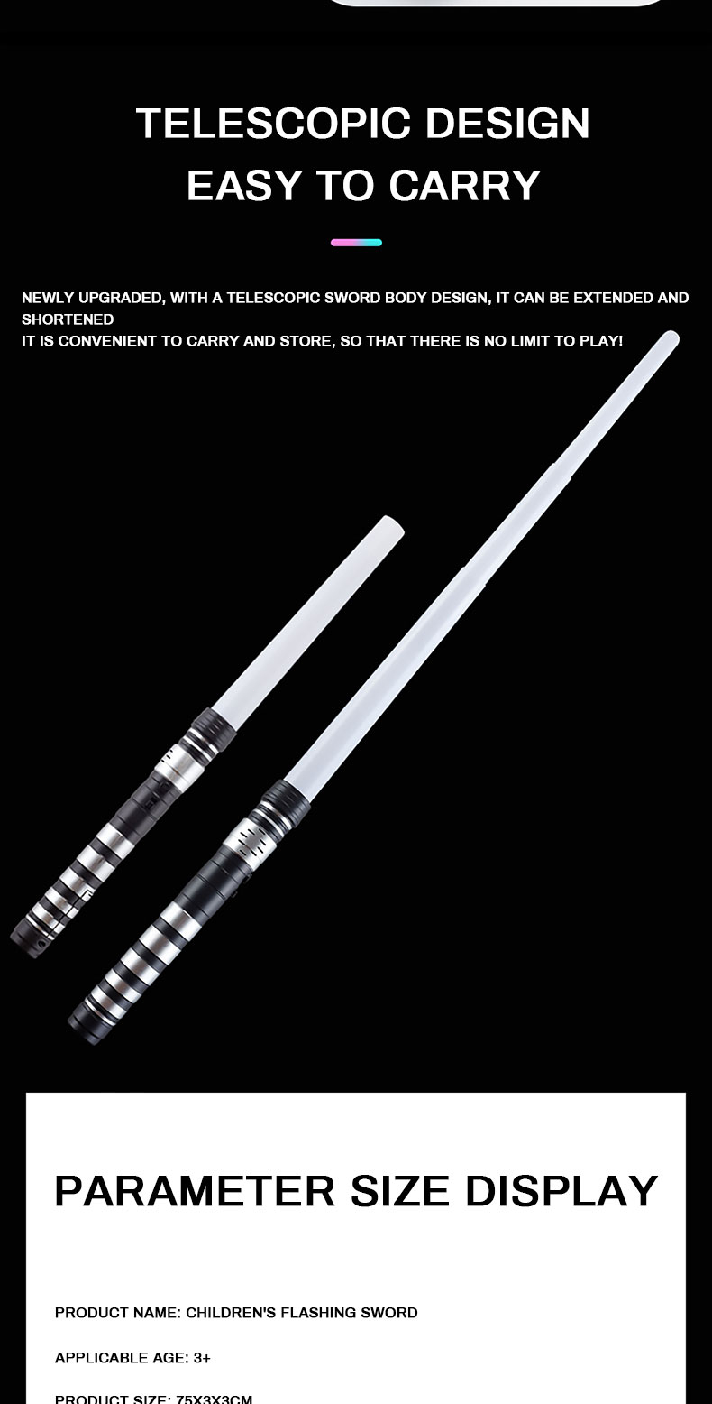 🇸🇬 [READY STOCK]7Color Switchover Retractable Induction Lightsaber Toys ...