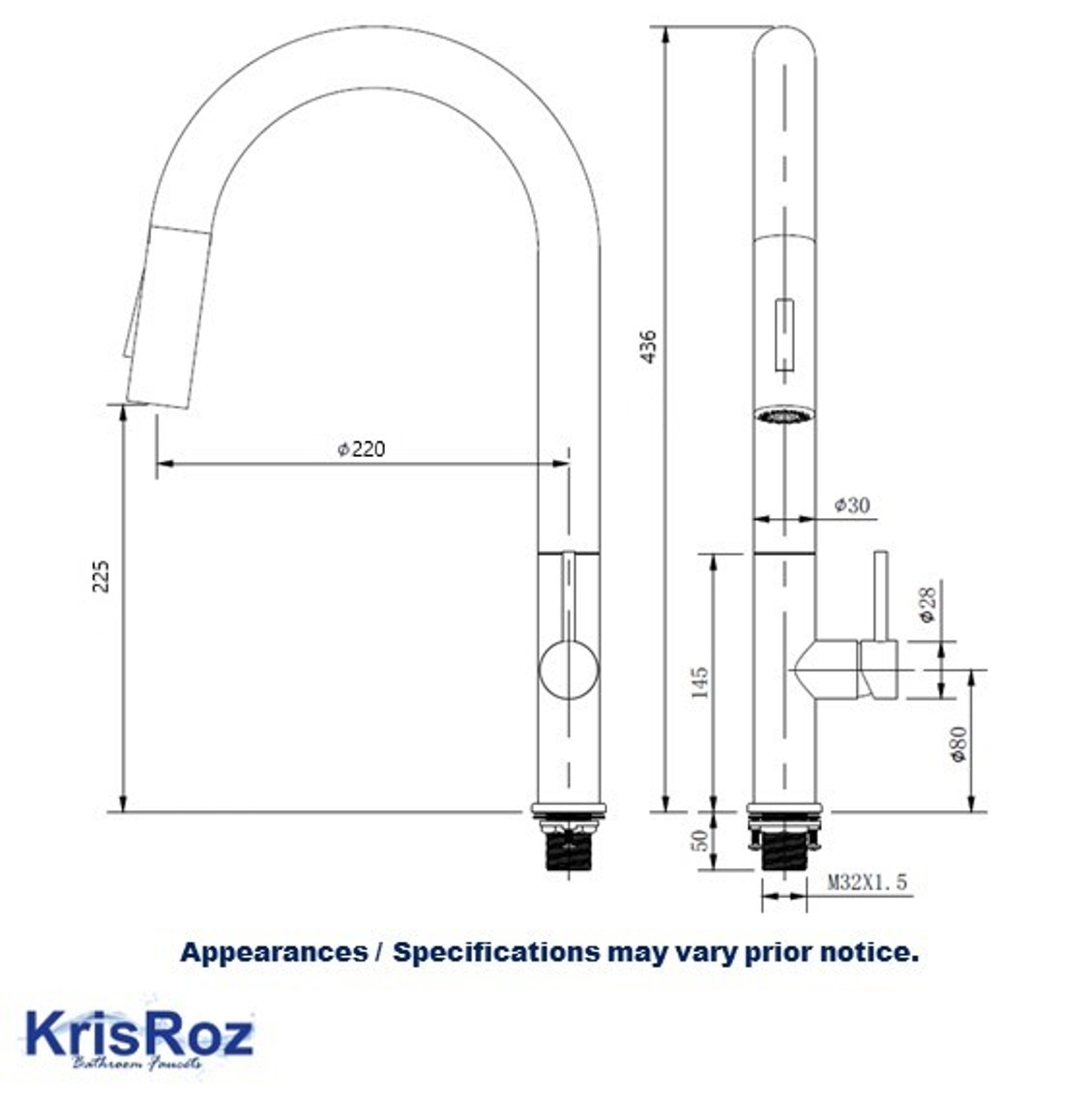 KRISROZ 811 PULL OUT SINK TAP (COLD ONLY) | Shopee Singapore