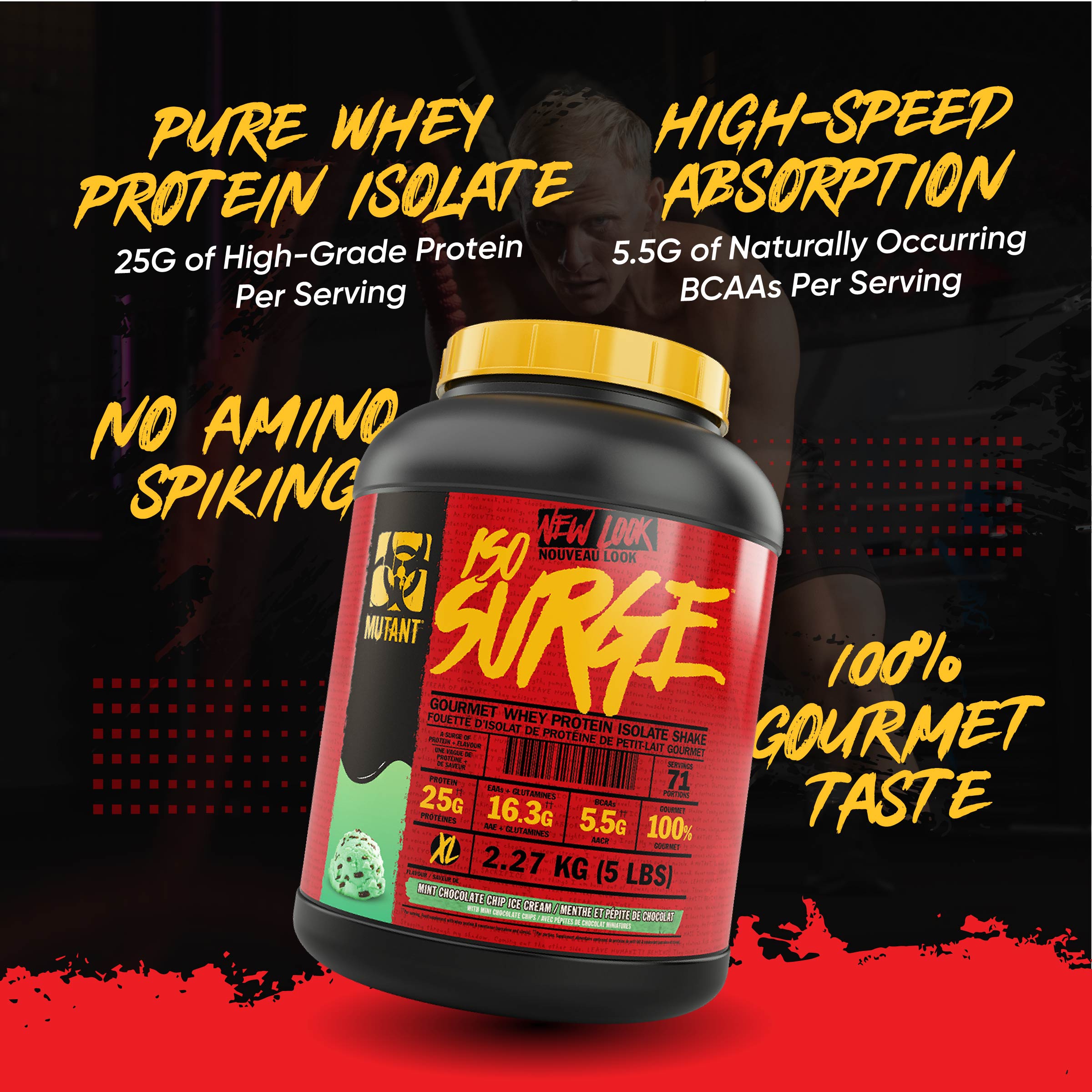 Mutant, ISO Surge, Whey Protein Isolate, Low Carb, Build Muscle ...