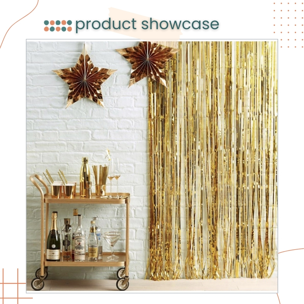 [SG Instock] Premium Tinsel Curtain Backdrop Streamer Curtain Fringe ...