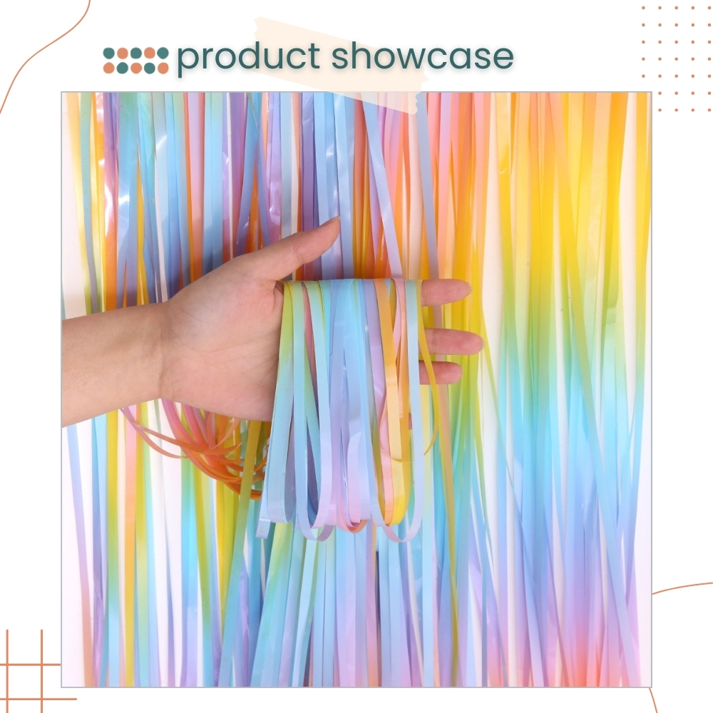 [SG Instock] Premium Tinsel Curtain Backdrop Streamer Curtain Fringe ...