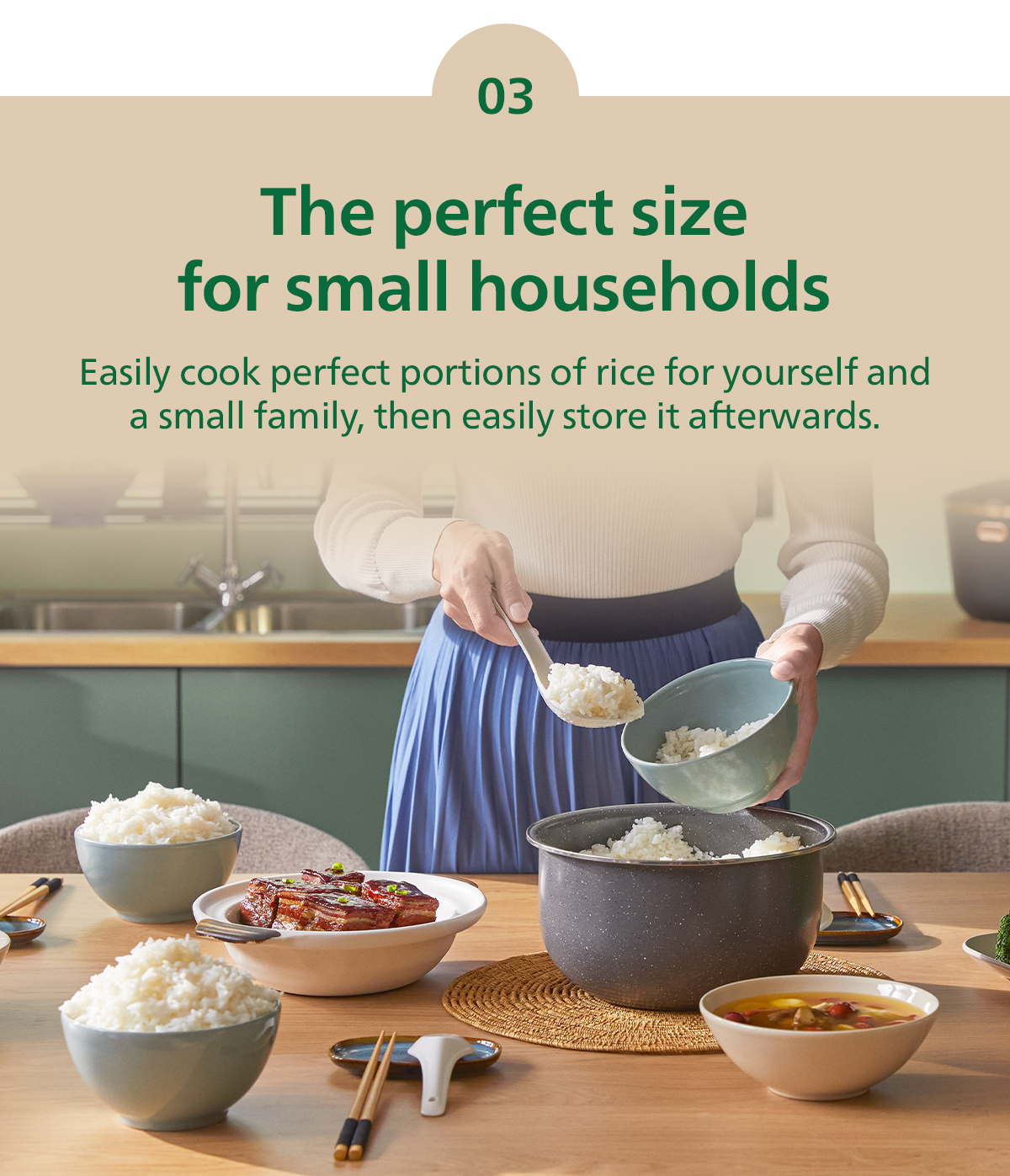 Philips HD3170/62 | Compact Digital Rice Cooker | 0.85L | 8 Cooking ...