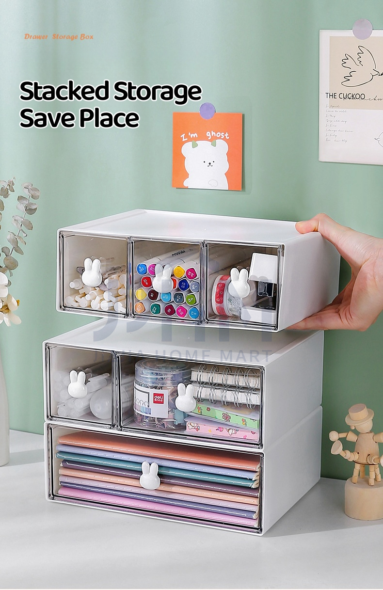 SG Stackable Drawer Pencil Stationery Organizer Desk Pen Holder ...