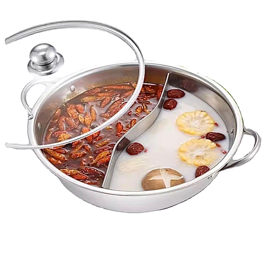 Stainless Steel Yuan Yang Steamboat Pot | Hotpot (for Induction | Gas ...
