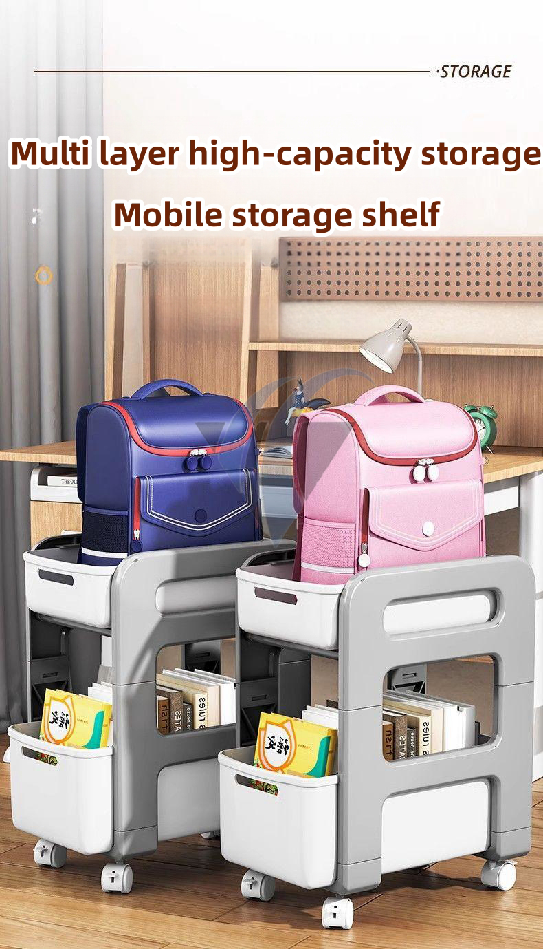 【TOP ONE】Multi-functional storage rack Wheeled bag trolley can move ...
