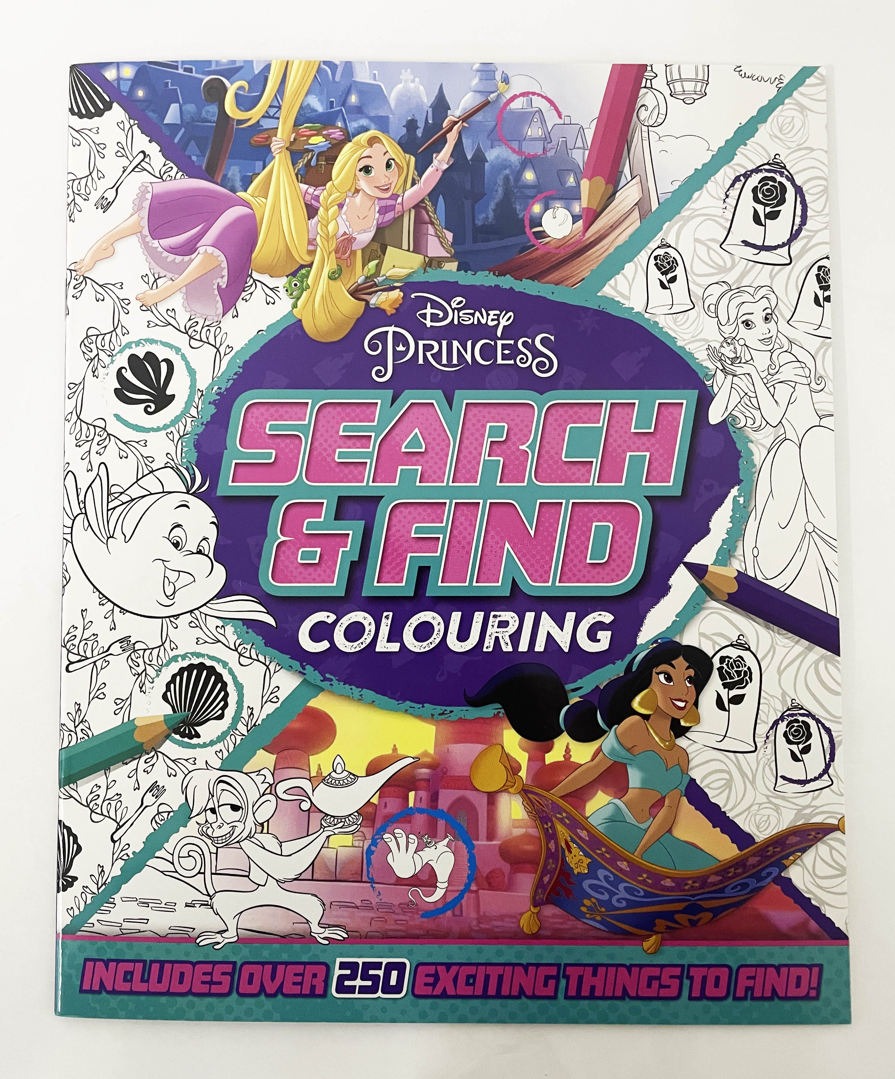 Disney Princess Search & Find Colouring Book for Kids to Find 250 ...