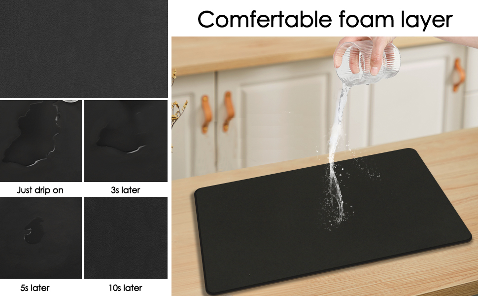 [SG] Dish Drying Mat Absorbent Mat Kitchen Sink Absorbent Mat Quickly ...