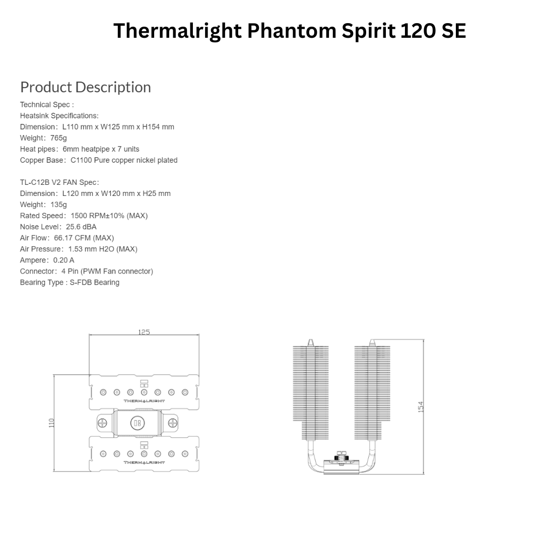 Thermalright Phantom Spirit 120, SE, EVO, ARGB [2 Color Options ...