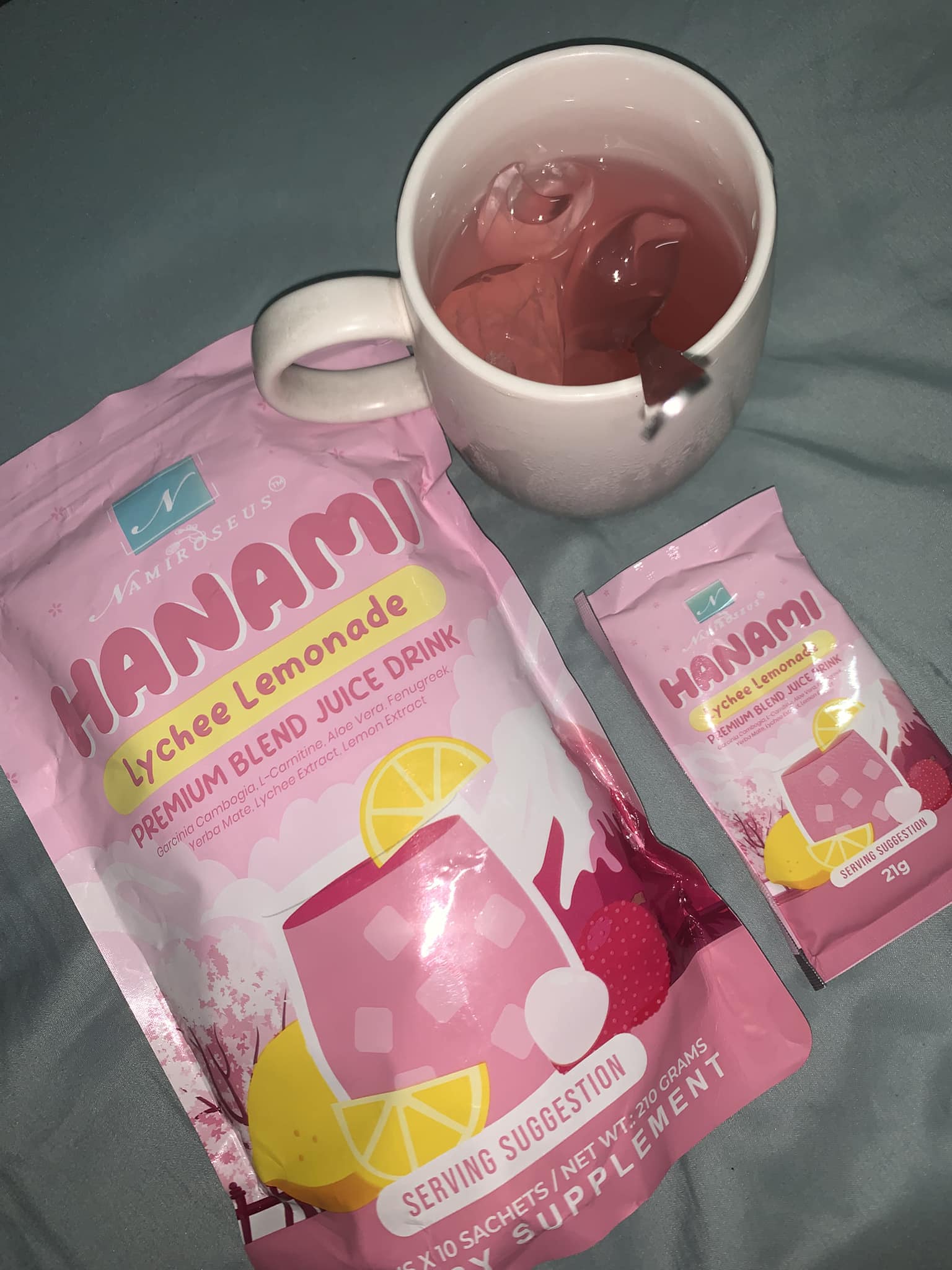 HANAMI LYCHEE LEMONADE PREMIUM BLEND JUICE DRINK by NAMIROSEOUS 10s (SG ...