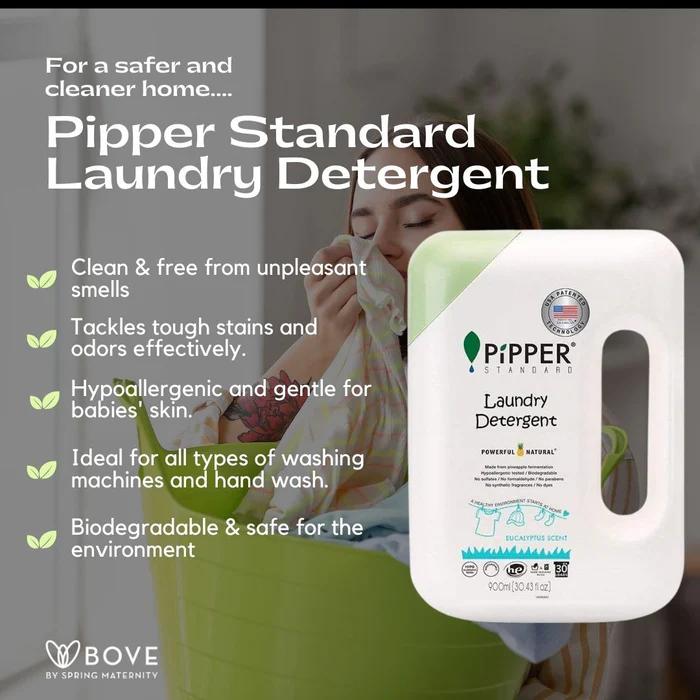 Pipper Standard Laundry Detergent Eucalyptus Bottle 900ml | Shopee ...
