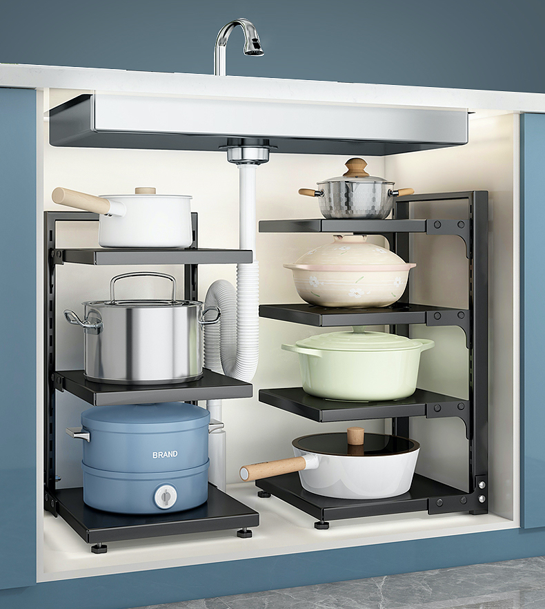 Easyhome.sg Pot Rack/ Frying Pan Rack Storage Shelf Tray Kitchen ...