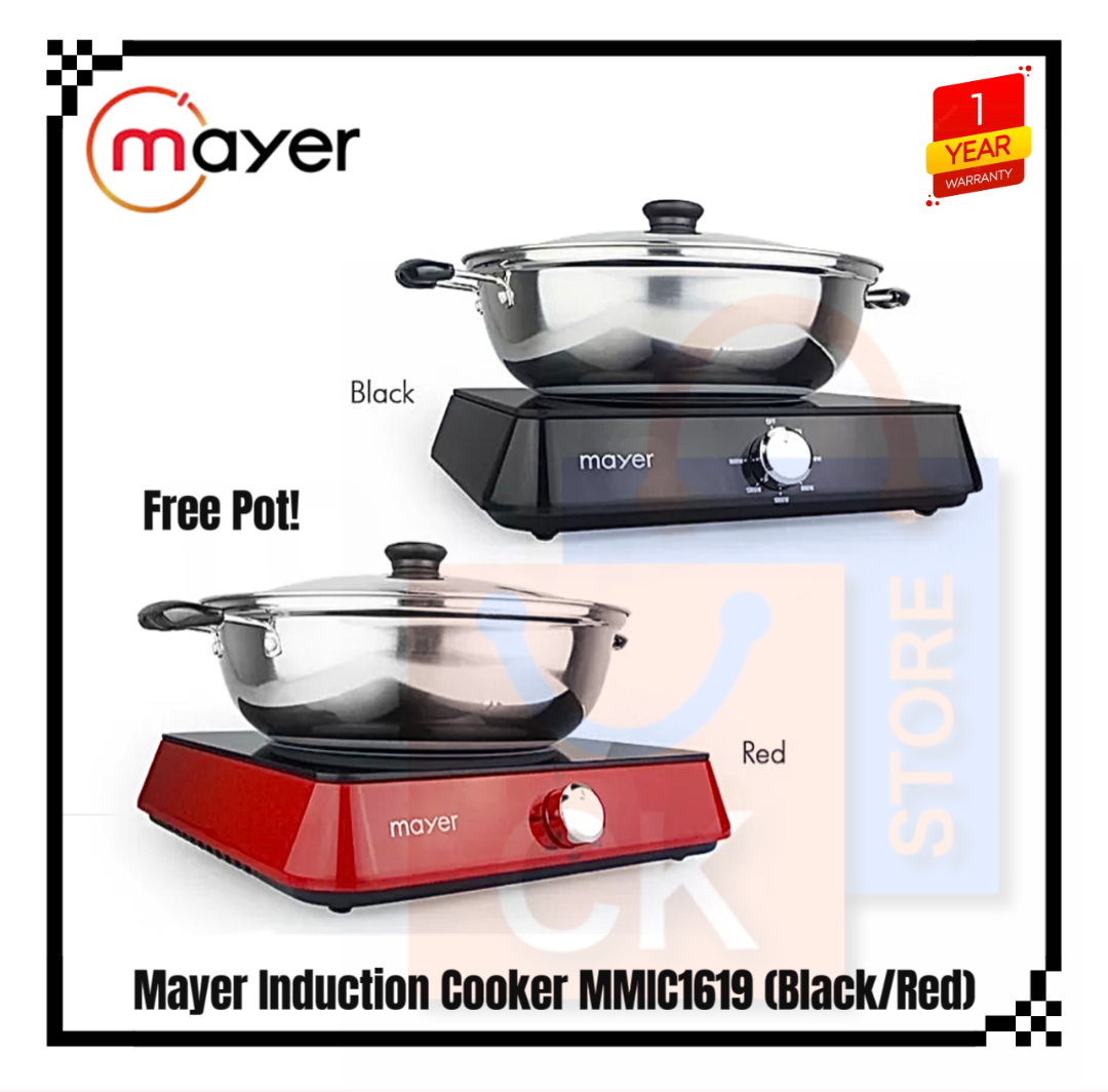 Mayer Induction Cooker with FREE Pot MMIC1619 | MMIC 1619 (Red / Black ...