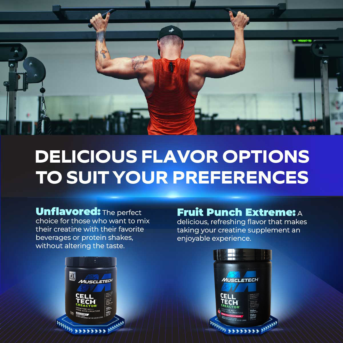 MuscleTech Cell Tech, Creatine HCI, Free-Acid Creatine, Increase ...