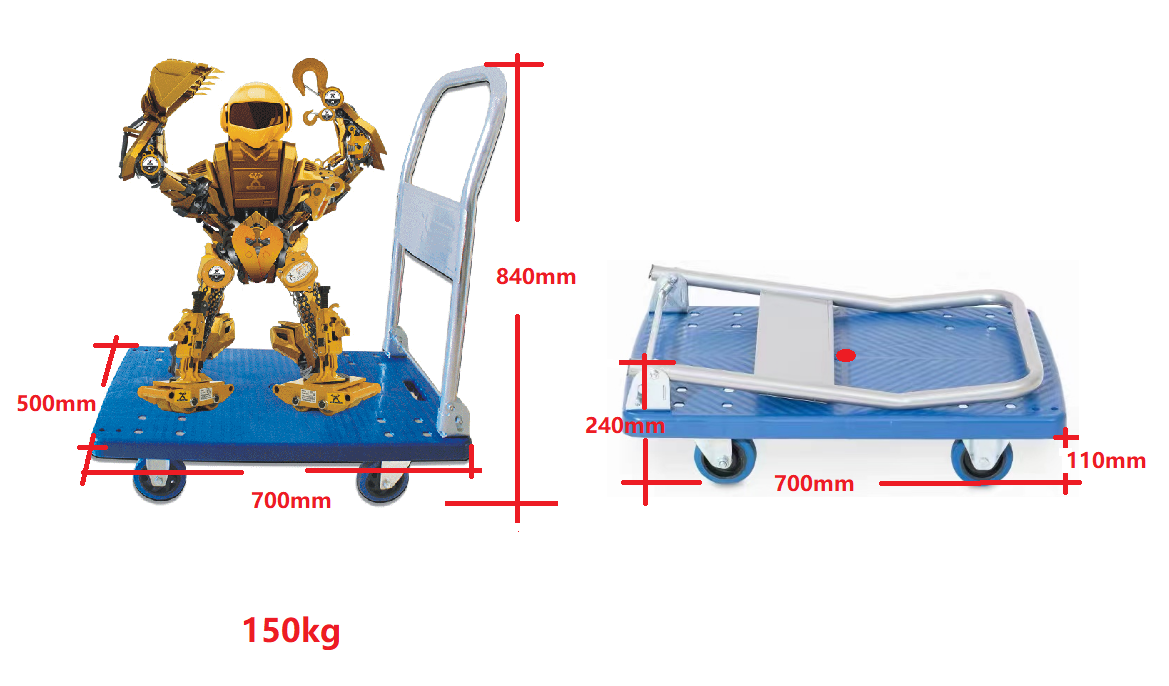 Foldable trolley Hand Platform Heavy Duty Folding Trollies Household ...