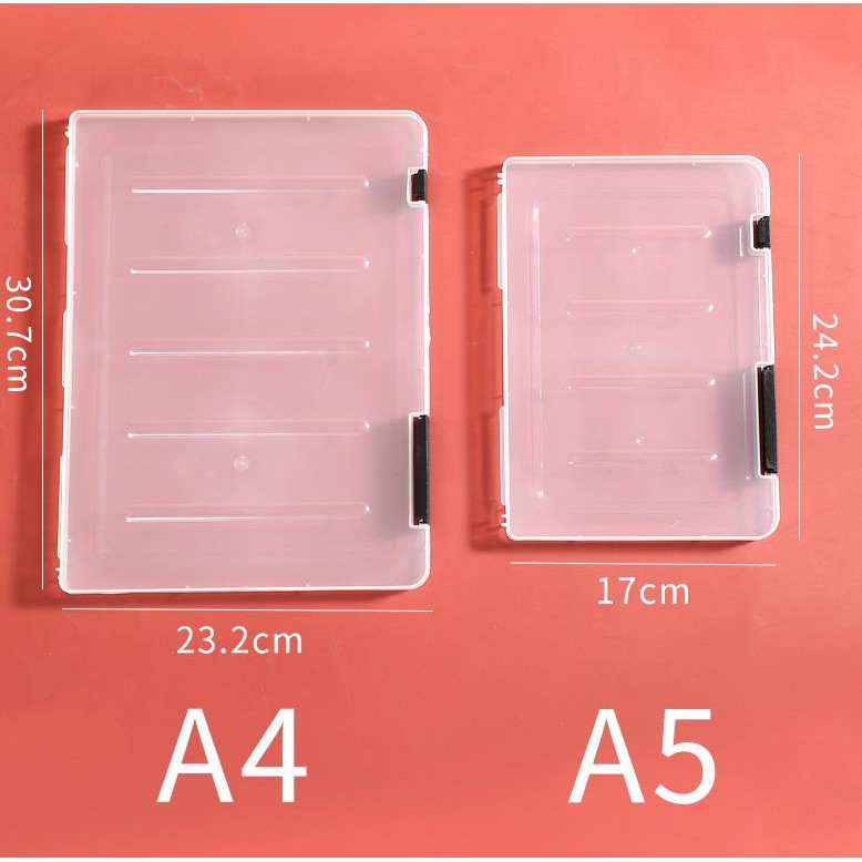 [SG] A4 File Box Folder Document Transparent Storage Box File ...