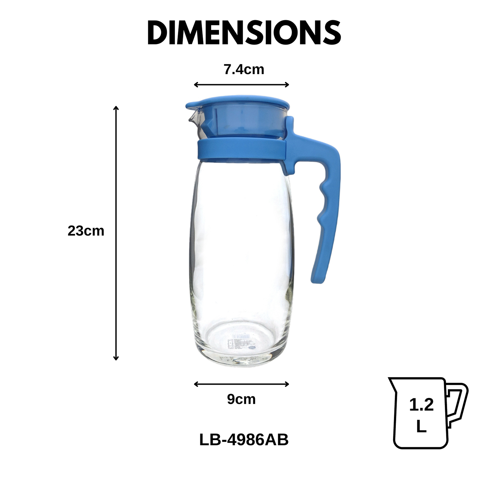 Libbey Sereno Glass Pitcher Jug 1.2L/40.5oz | Shopee Singapore
