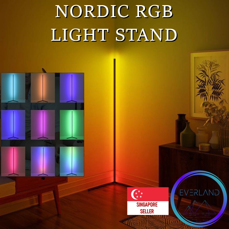 ⭐SG SALES⭐ Nordic RGB Standing Floor Lamp/ Bedroom Standing Light ...