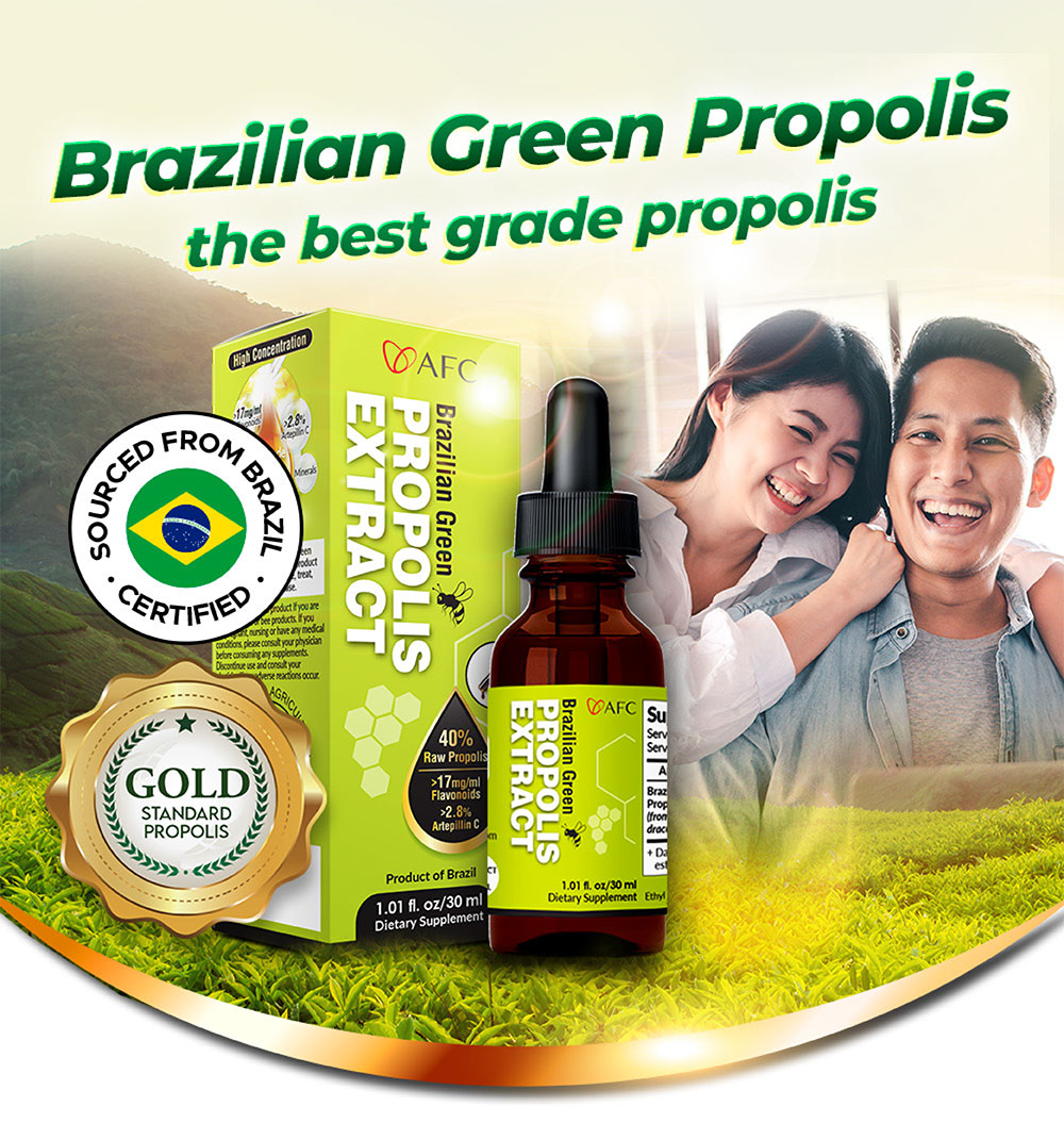 AFC Brazilian Green Propolis Extract 30ml for Cough Sore Throat Flu ...