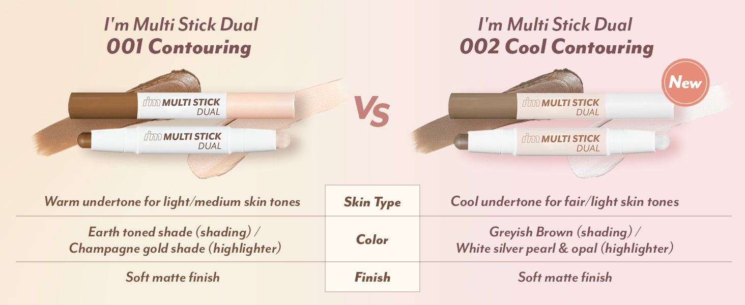 [I`M MEME Official] Multi Stick Dual | 2 in 1 Contouring & Highlighter ...