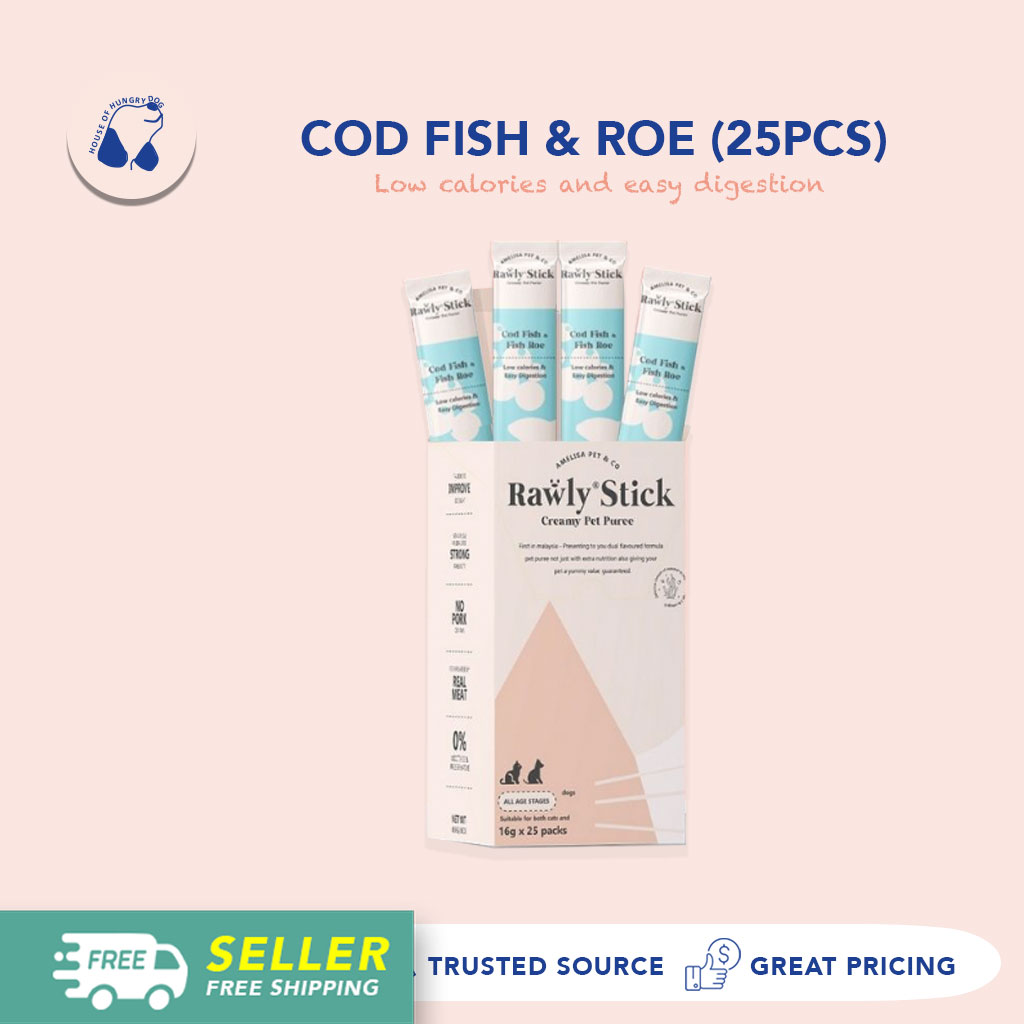 [25/22 box] Amelisa Pet & Co Rawly Stick Puree Treats - Wet treat for ...