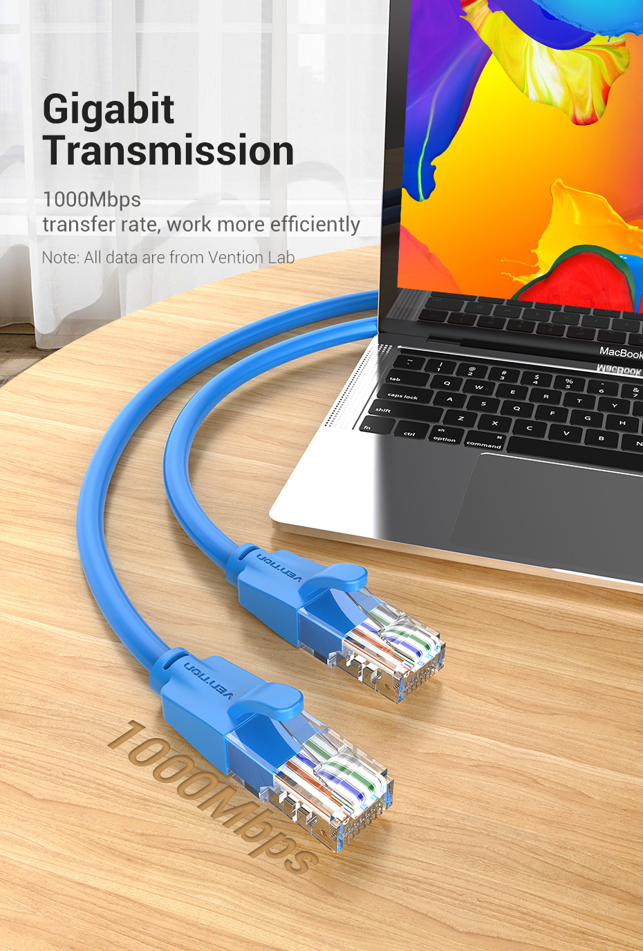Vention CAT6 Ethernet Cable Cat 6 High Speed Gigabit RJ45 UTP Patch ...