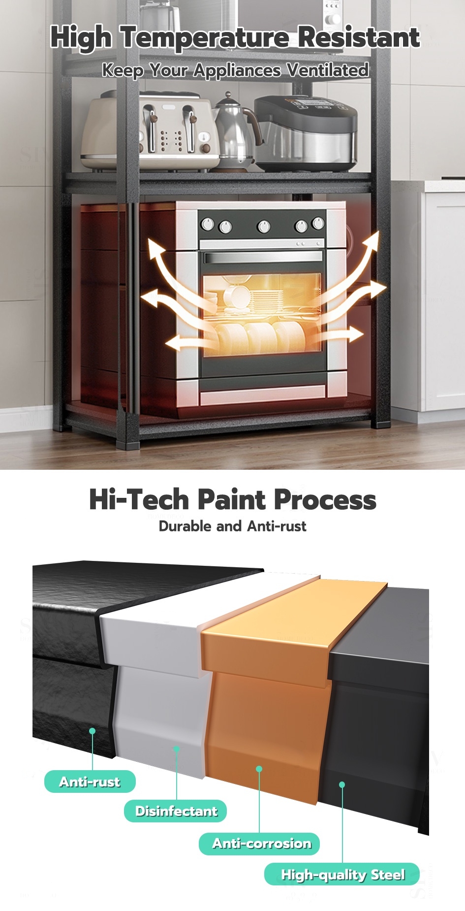 Heavy Duty Metal Rack Boltless Shelf Movable Kitchen Rack Storage Shelf ...