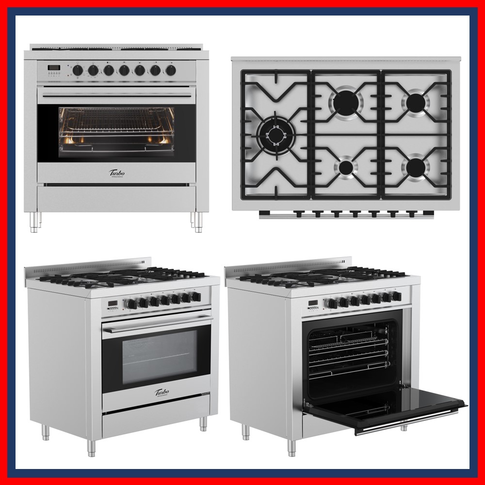 (BUNDLE) TURBO TPC-900 FREESTANDING COOKER + TURBO TA-6002-60SS 60CM OR ...