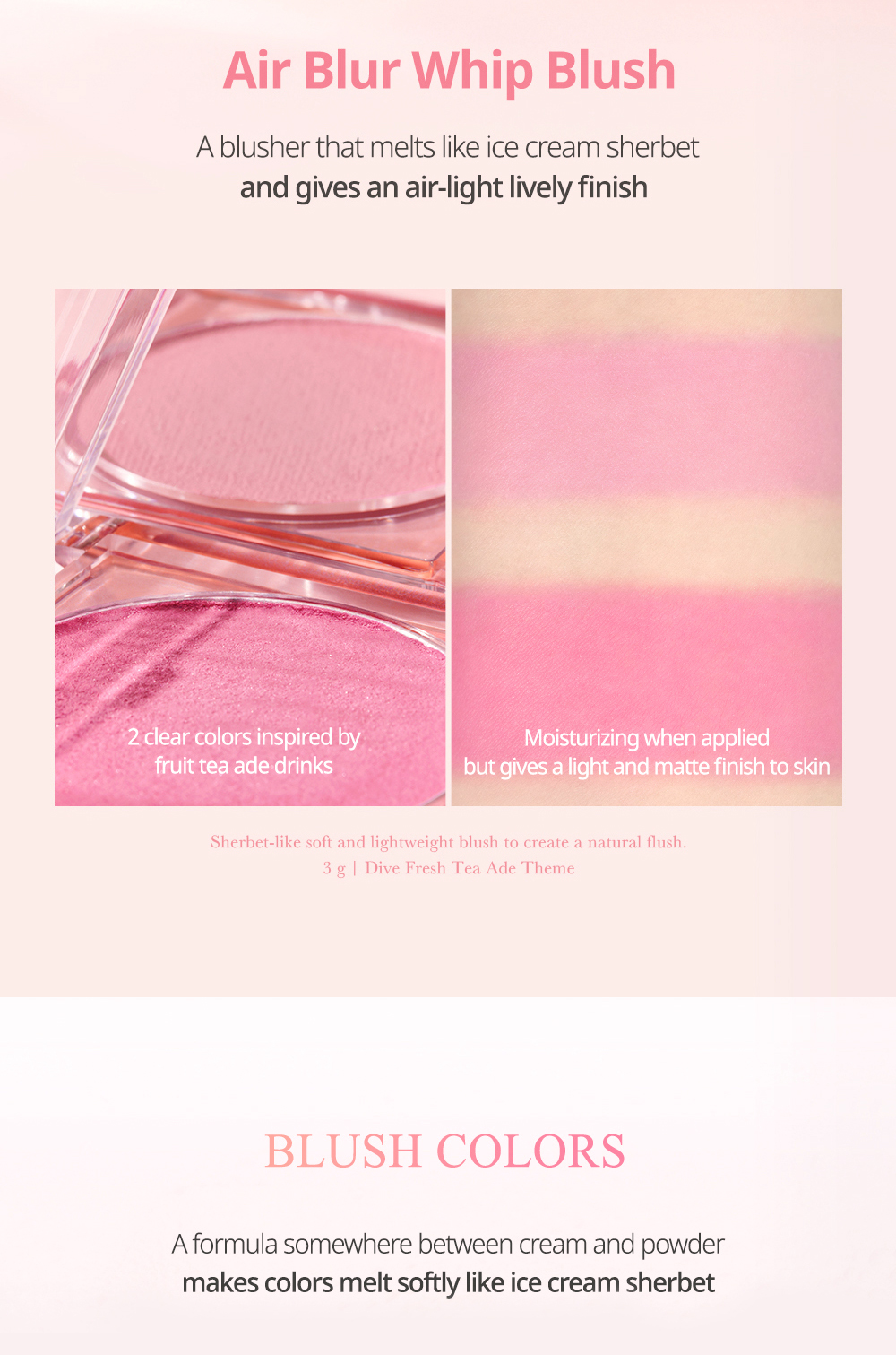 [CLIO] NEW Air Blur Whip Blush 3g (5 Colors) | Shopee Singapore