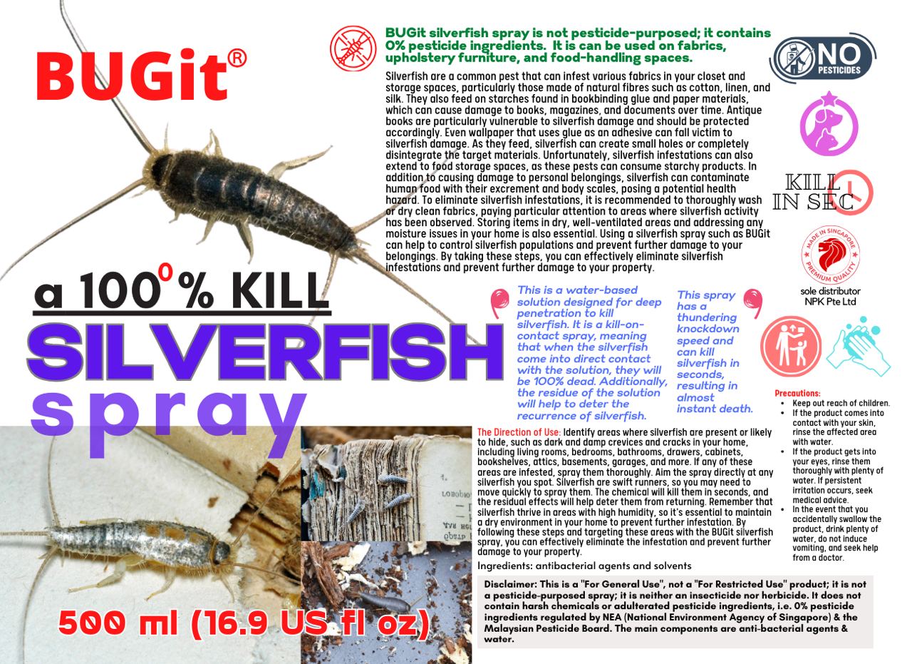 Silverfish Killer (1000% KILL, resolve Silverfish Infestation) | Shopee ...
