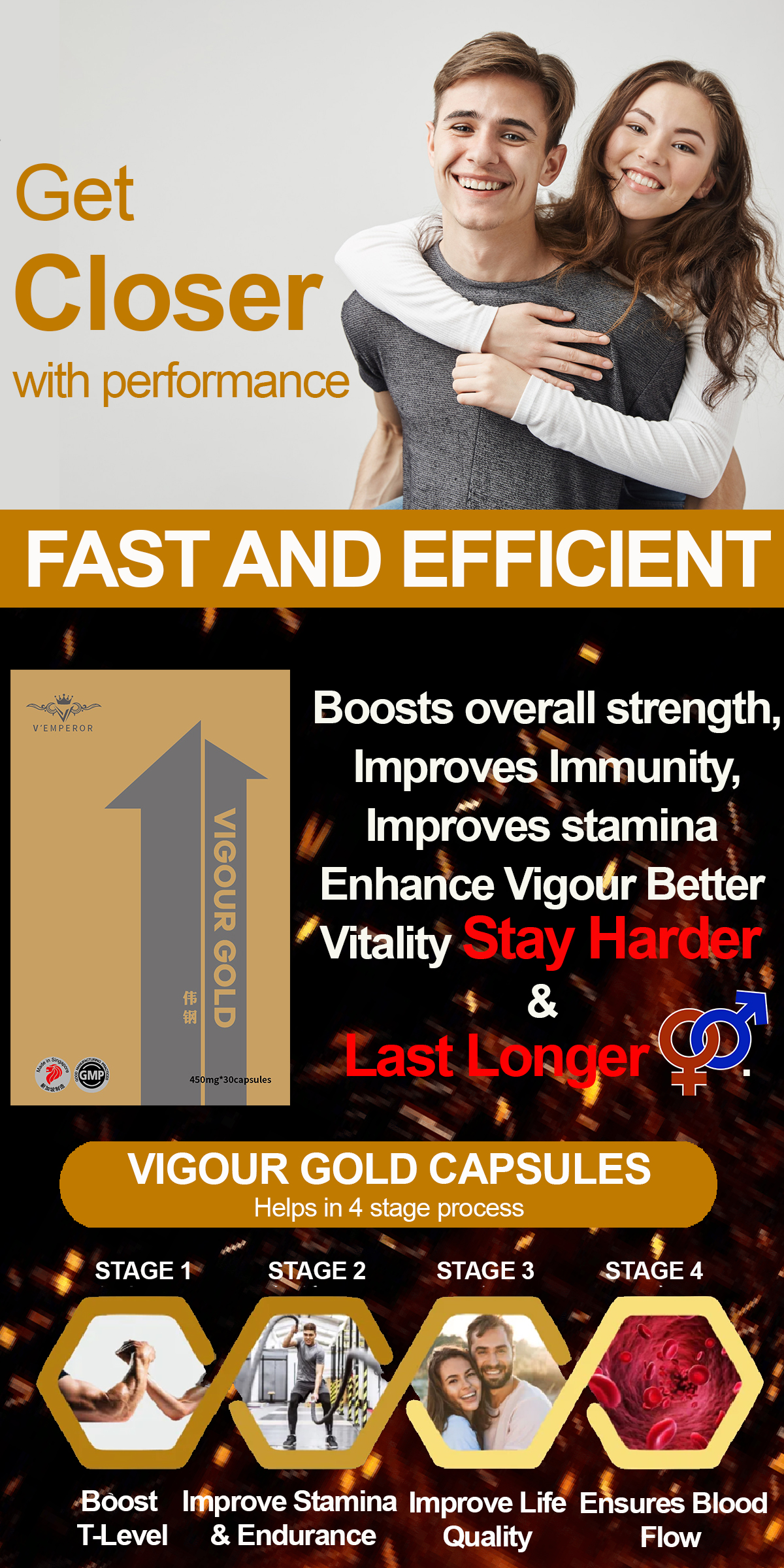 Vigour Gold Men's Extra Performance - Enhance Stamina, Strength ...