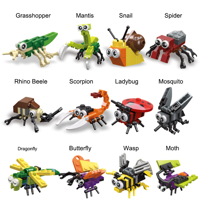 Mini Building Blocks, Kids toys, over 50 designs, Insct Series, Sg ...