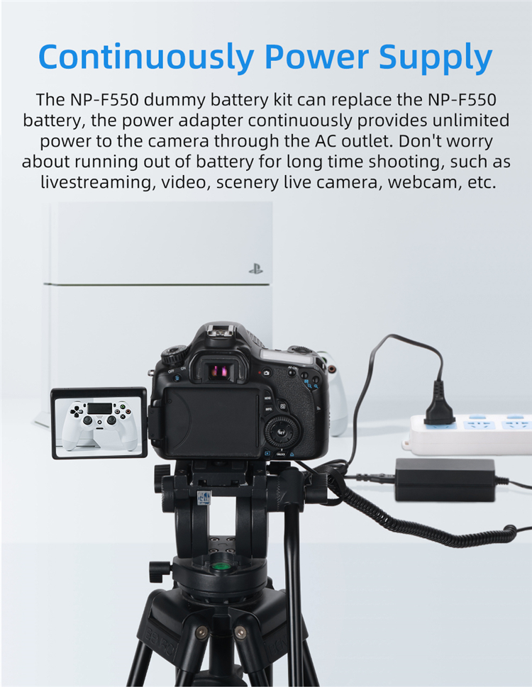 [KingMa] NP-F550 / NP-F750 / NP-F970 Dummy Battery to DC Jack Connector ...