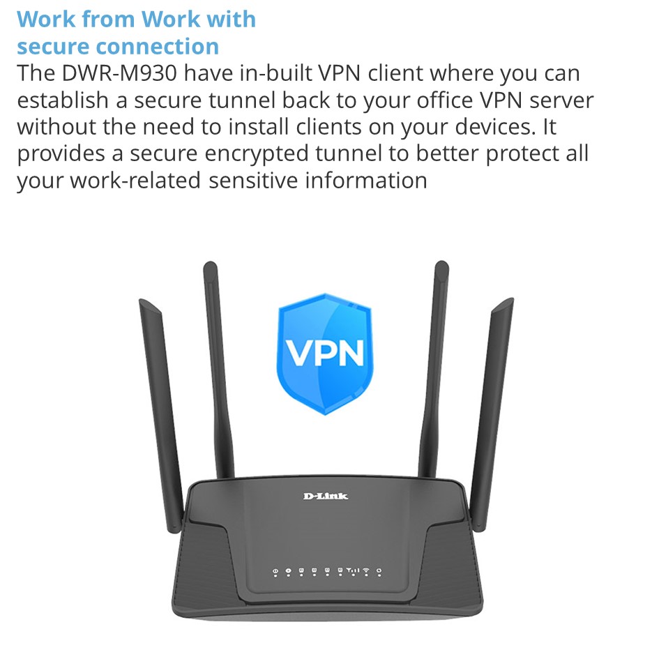 D-Link DWR-M930 N300 4G LTE Router / Dlink Sim Card router DWR M930 ...