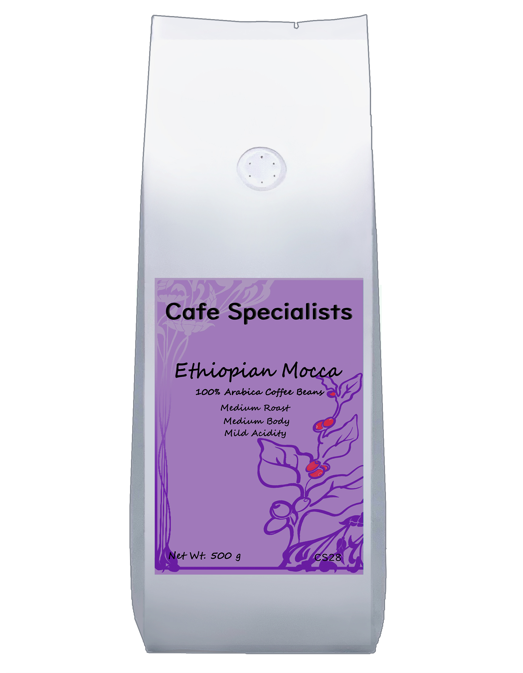 Cafe Specialists Premium Ethiopian Mocca 100% Arabica Whole Coffee ...
